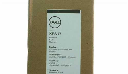 Ноутбук Dell XPS 17 9720, i9-12900HK 16Gb 1Тb 3060
