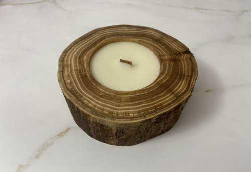 Свеча в дереве ароматическая