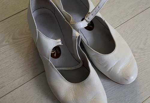 Туфли танцевальные, белые "Variant"