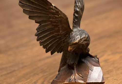 Статуэтка дерево орел СССР винатж
