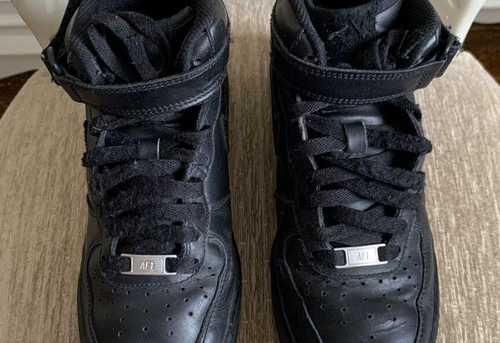 Черные кроссовки Nike Air Force зима оригинал