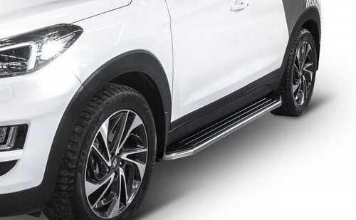 Пороги, подножки "Premium" (комплект) Hyundai Tucs