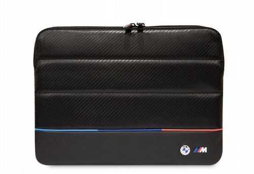 Чехол BMW M для ноутбука Carbon Tricolor Black