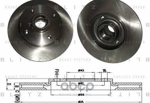 Диск тормозной зад BS0114 Blitz