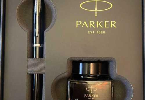 Перьевая ручка Parker I.M.Metal набор с чернилами