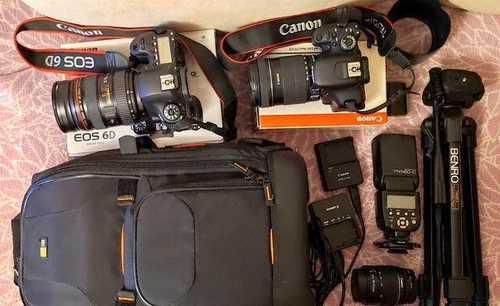 Canon 6D (WG) +Canon 600D+комплект фототехники