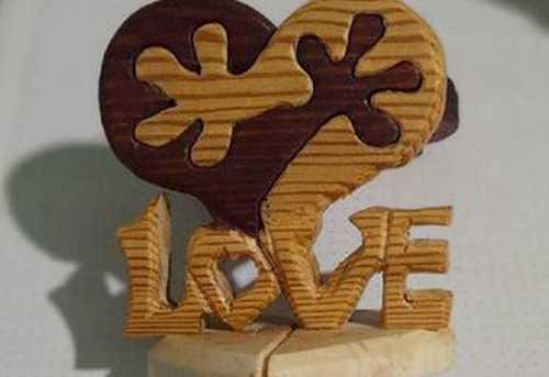 Сердце декоративное из древесины