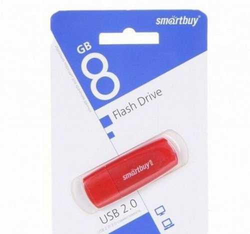 Флэш-диск USB 8 GB SmartBuy USB 2.0. Scout (красны