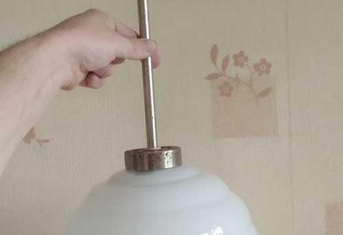 Светильник потолочный подвесной шар на штанге СССР