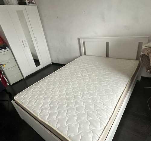 Кровать 140х200 с матрасом и 2 ящиками