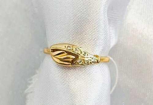 Золотое кольцо с фианитами 585 (д)