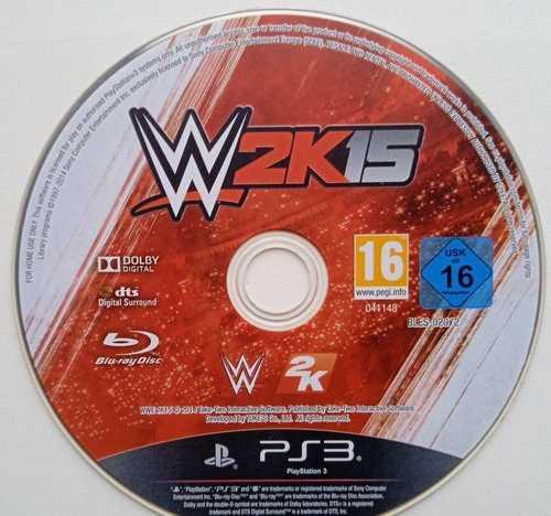 WWE 2K15 - PS3 (Без коробки)