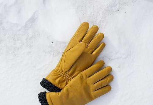 Перчатки женские кожаные тёплые Hofler,размер 7,5