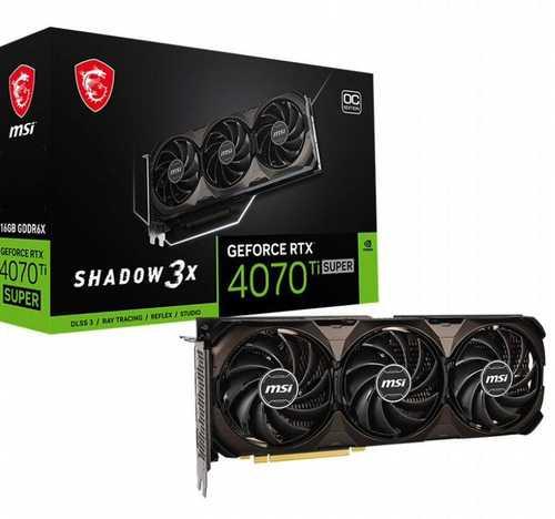 Видеокарта MSI RTX 4070 Ti super shadow 3X OC