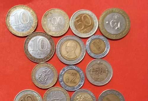 22 монеты Большой Малый набор Биметалл монет Мира