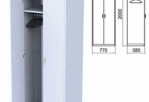 Шкаф одежды Арго, 770х580х2000 мм, серый комплект