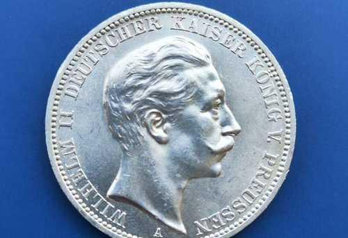 3 марки 1910 год пруссия вильгельм