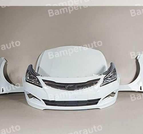 Hyundai Solaris передний бампер 2014-17 цвет авто