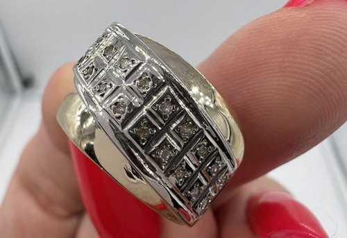 Золотое кольцо 2-я дорожка с бриллиантами СССР