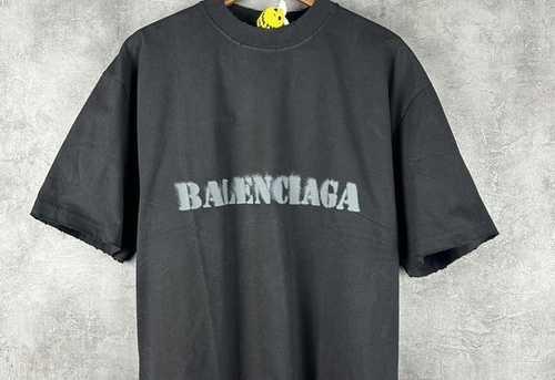 Футболка Balenciaga Logo Spray Black