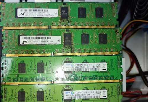 Оперативки 2Gb 1Rx8 PC3-10600R-4 шт