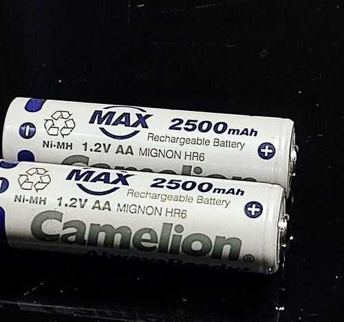 Два аккумулятора AA Camelion 2500mAh 1,2V