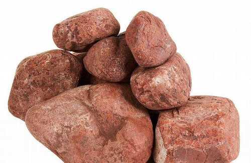 Камень Яшма "сургучная" шлифованный 10 кг ведро