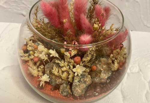 Вечный Флорариум из сухоцветов на первое сентября