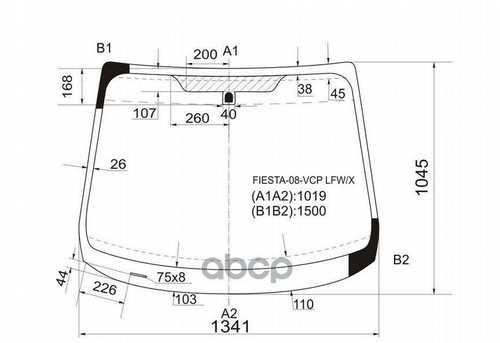 Стекло Лобовое Ford Fiesta 3/4/5D 08- fiesta08V