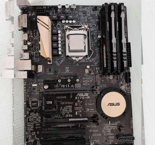 Комплект: Asus z-170  i5-6600k kingston 32 гб 2400