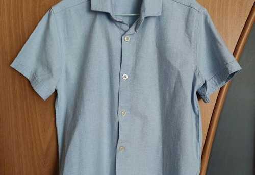 Рубашка голубая для школы 122-128 см