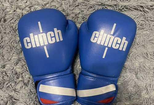 Боксерские перчатки clinch синие 10 oz