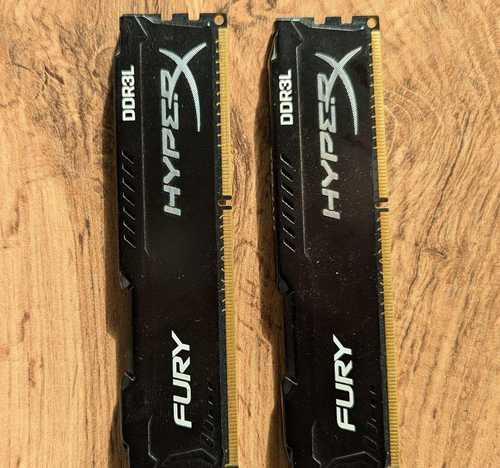 HyperX Fury Black DDR3 8Gb (2x4Gb) 1600 Мгц dimm