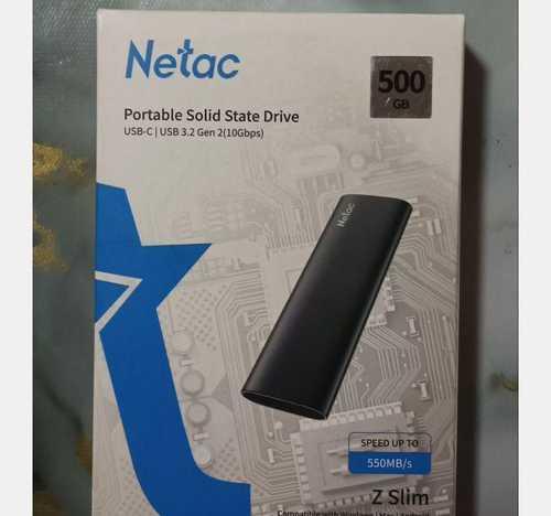 Внешний накопитель SSD Netac 500Gb Netac Z Slim