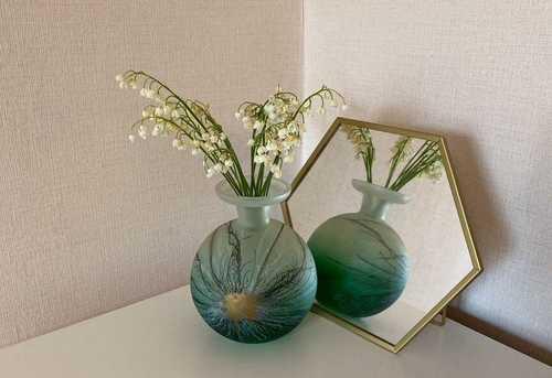 Дизайнерская ваза роспись стекло шар