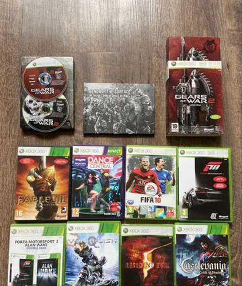 9 игр для xbox 360 (комплект) включая лимитку GW2