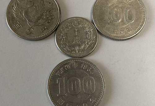 Монеты Японии. Серебро 4 монеты,разные. Обмен