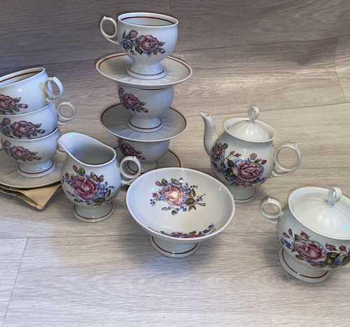 Чайный сервиз тфз роза на 6 персон