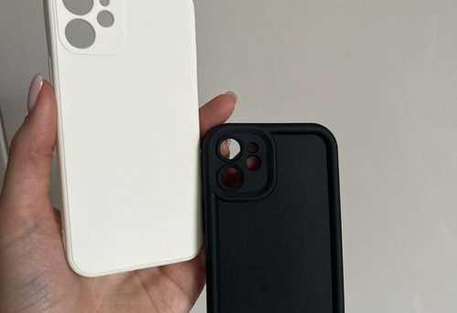 Чехол на iPhone 12 mini новый черный и белый
