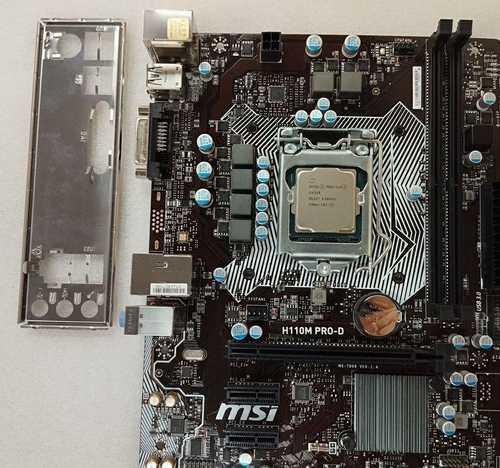 Мат. плата, процессор Pentium G4560, LGA 1151