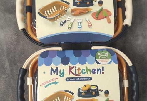 Детский игровой набор "Кухня в корзине"