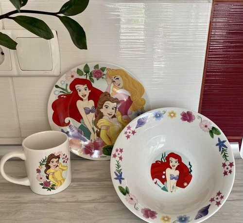 Набор детской посуды принцессы Disney