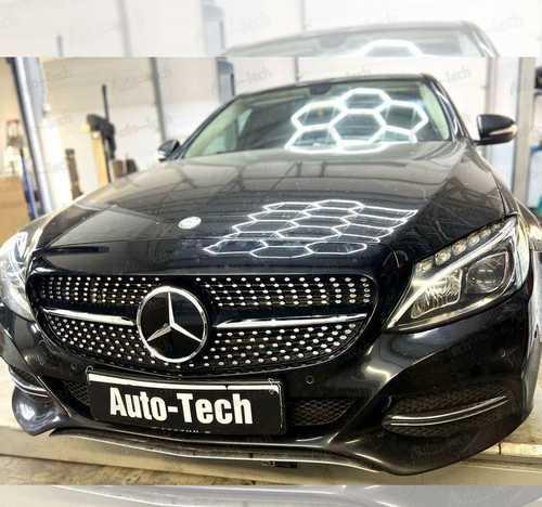 Mercedes w205 решетка Diamond black до рест