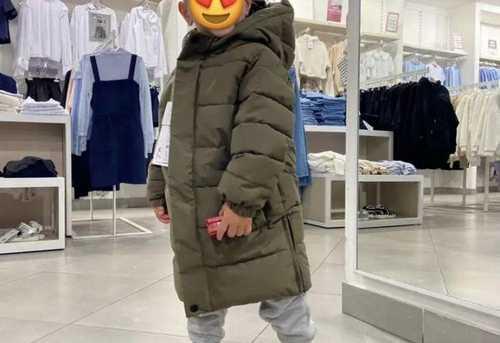 Куртка пуховик зимний удлиненный для мальчика 104
