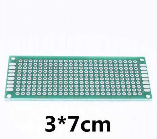 PCB Макетная плата для пайки двусторонняя 3x7 см