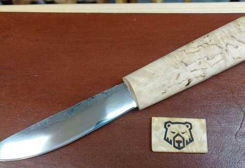 Якутский нож Средний 95Х18, карельская берёза