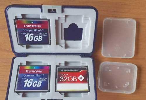 Карты памяти compact flash 16 и 32 Gb + кейс