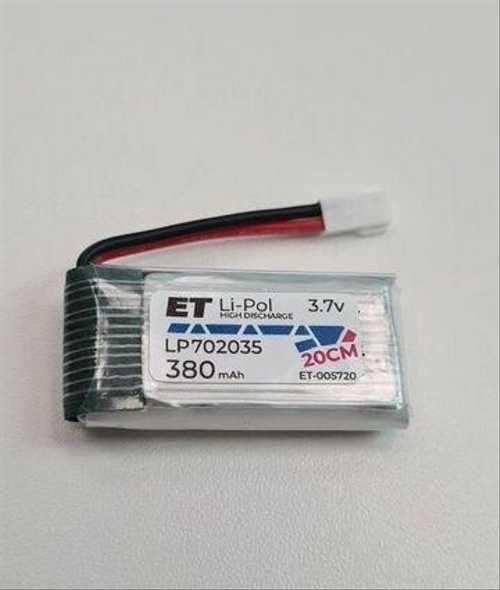 Аккумулятор ET LP702035-20CM 3.7В, 380мАч, Li-Pol