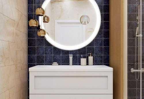 Мебель для ванной с керамической раковиной Art&Max