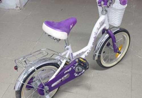 Детский велосипед 14 дюймов + самокат